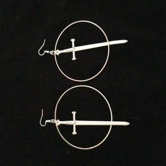 Unknown | Jewelry | Hoops And Swords | Poshmark